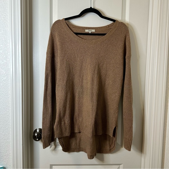 Madewell | Sweaters | Madewell Knitted Caramel Tan Pullover Longsleeve ...